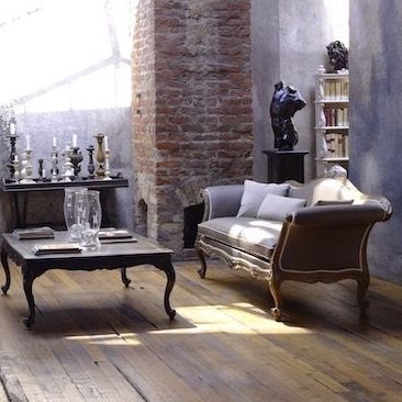 Classical style sofa - CHELINI - living room / fabric / gray