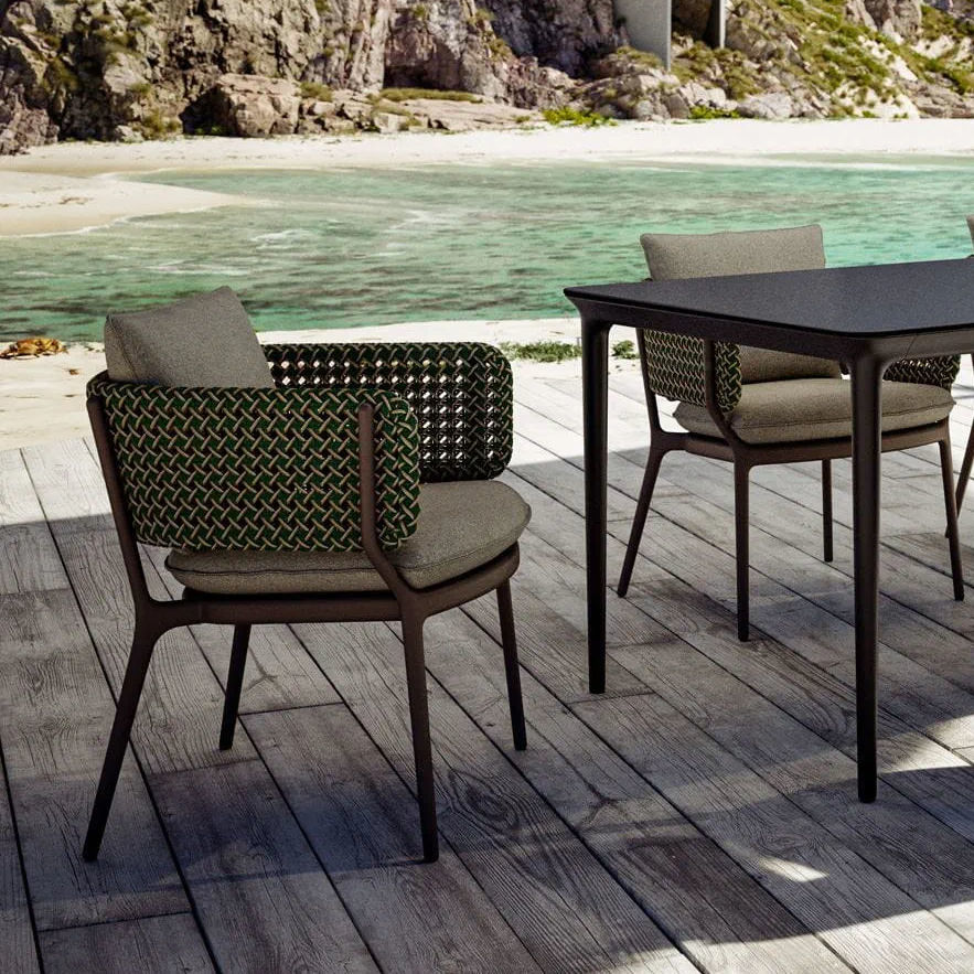 Contemporary dining chair - BELLMONDE - DEDON GmbH - garden / patio ...