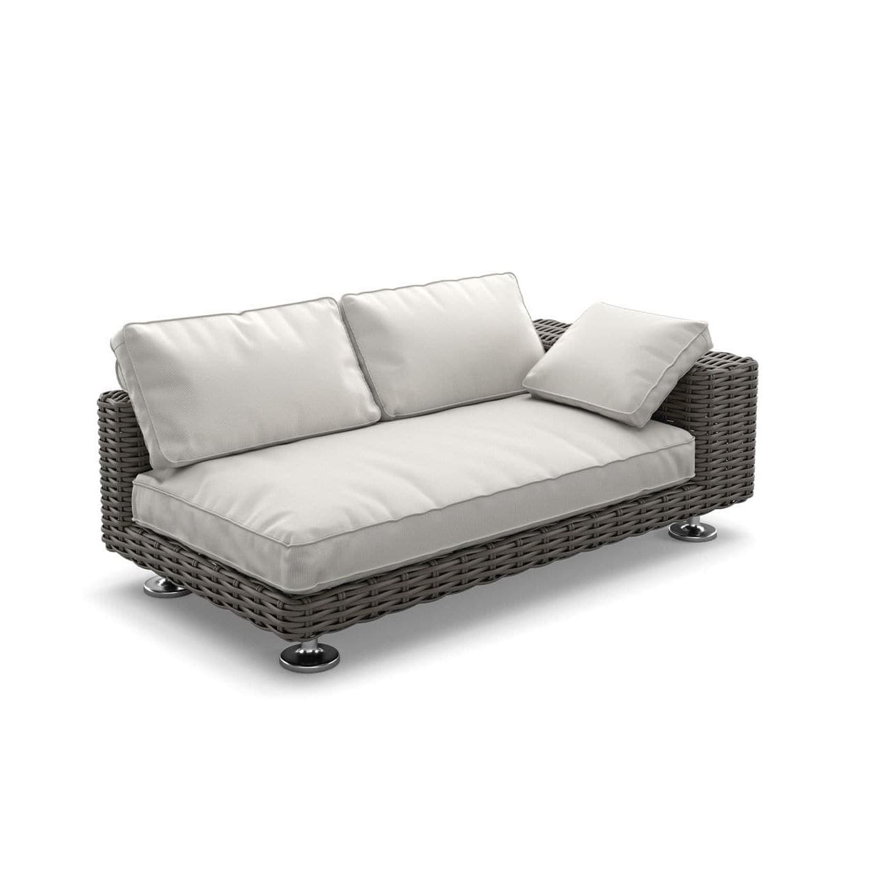 Modular sofa - PAROS A8L - DEDON GmbH - outdoor / gray / white