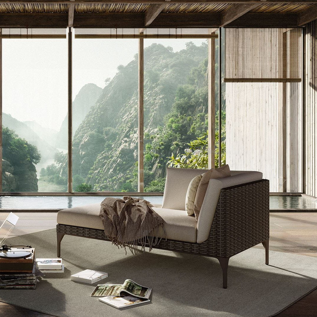 Contemporary daybed - MU A2L - DEDON GmbH - fabric / synthetic fiber ...