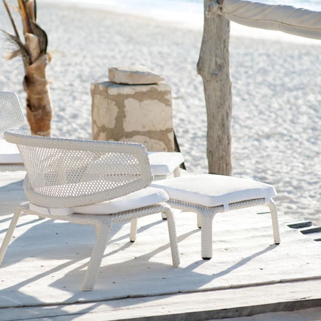 Contemporary footrest - SEASHELL - DEDON GmbH - fabric / aluminum ...