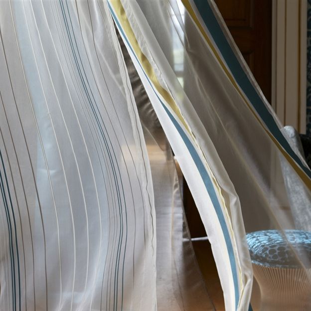 Striped sheer curtain fabric - ALISEDA - DESIGNERS GUILD - damask ...