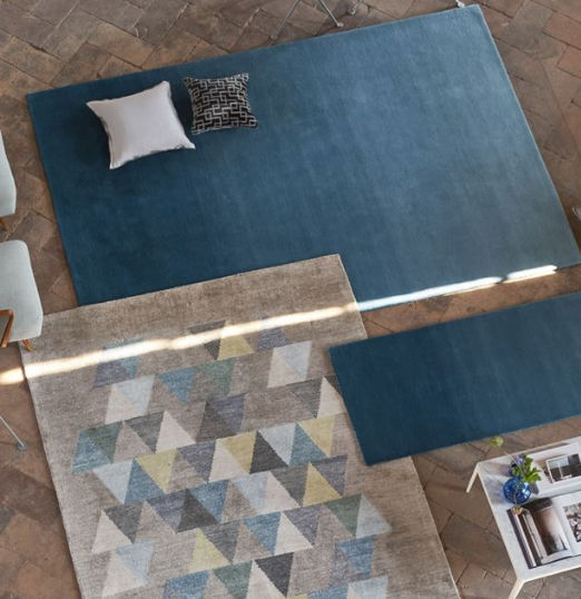 Contemporary rug - PADUA AZURE - DESIGNERS GUILD - plain / wool ...