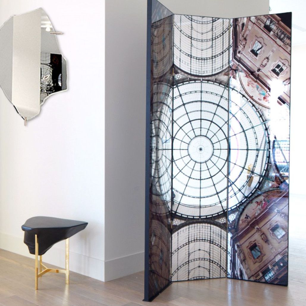 Contemporary screen - MIRO - DRIADE - MDF / with mirror / 3-panel