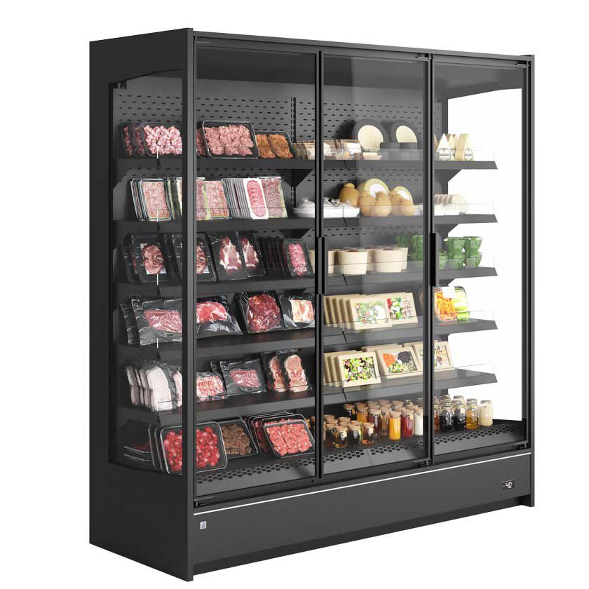 Shelf refrigerated display case - Goody Market - IFI - for shop / black ...