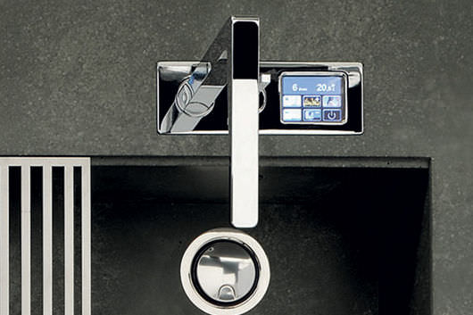 Countertop mixer tap - ICON - ERNESTOMEDA - electronic / chromed metal ...