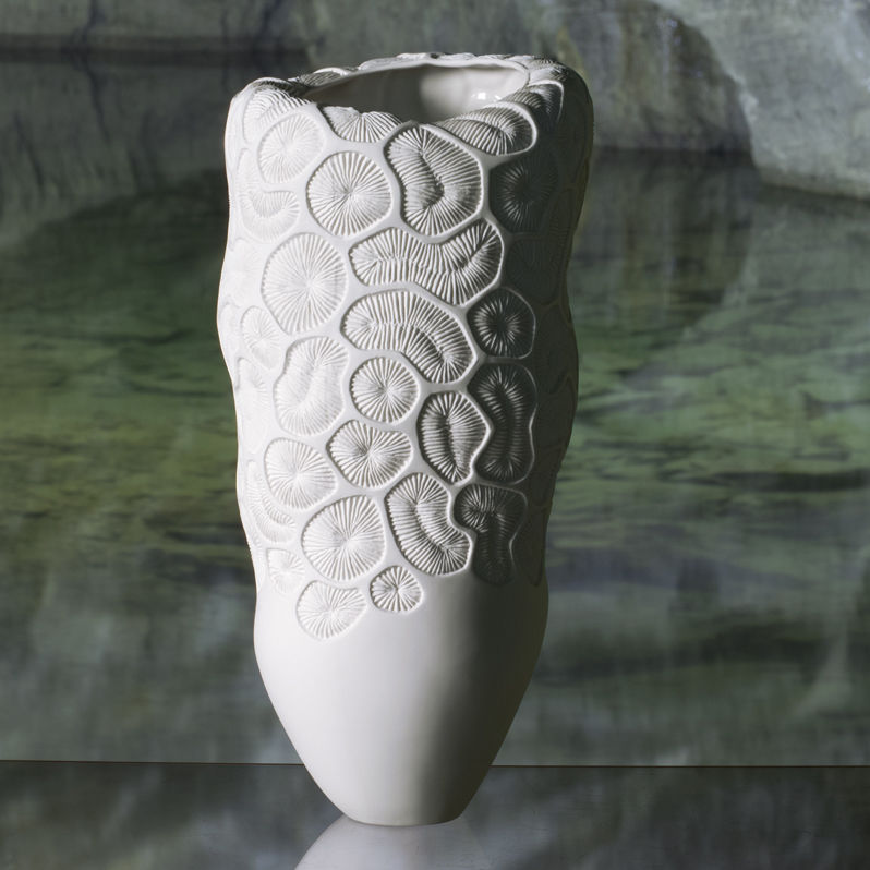 Contemporary vase - FVA-12 W - FOS CERAMICHE - porcelain / handmade
