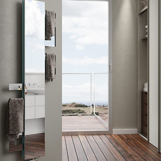 Hot water towel radiator - CIABÒ - AD hoc - electric / 0...500 w / 751 ...