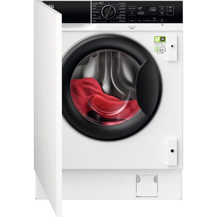Front-loading washing machine - 8000 LF8E8436BI - AEG - built-in / home ...