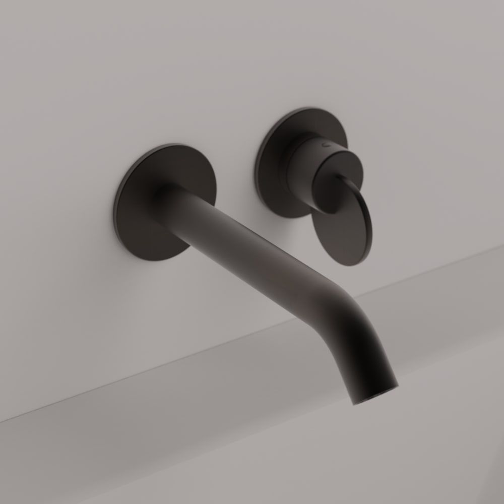 Bathtub mixer tap - LIMON - AGAPE - wall-mounted / brass / bathroom