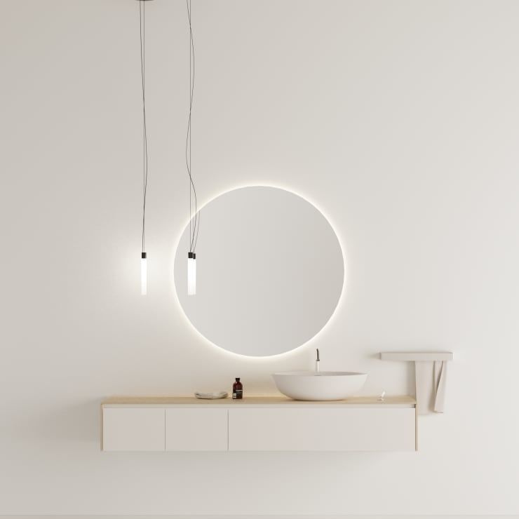 Wall-mounted mirror - Memory - AGAPE - contemporary / round / transparent