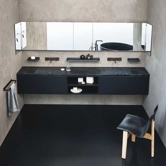 Wall-mounted mirror - Narciso - AGAPE - contemporary / rectangular / stainless steel