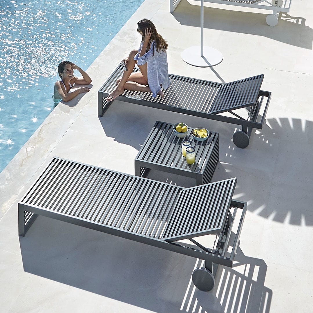 Contemporary sun lounger - DNA - GANDIA BLASCO - water-repellent fabric ...