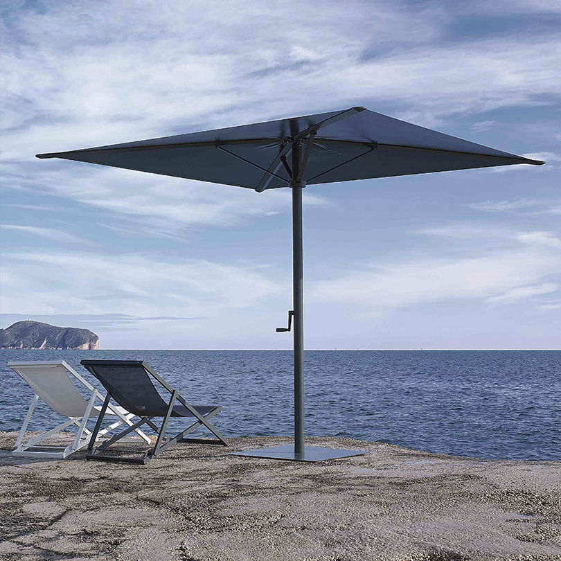 Square parasol - Bali - GANDIA BLASCO - mast-centered / fabric / thermo ...