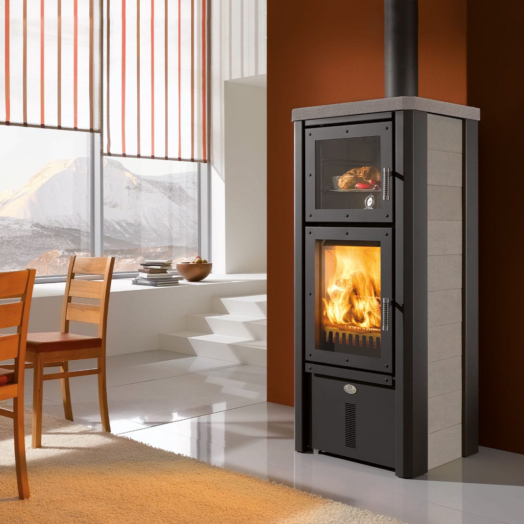 Heating stove with oven - ODIN BF - Max Blank GmbH - wood / pellet / 5 ...