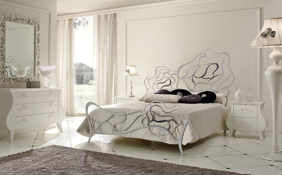 Double bed - MARY ROSE - GIUSTI PORTOS - traditional / wrought iron
