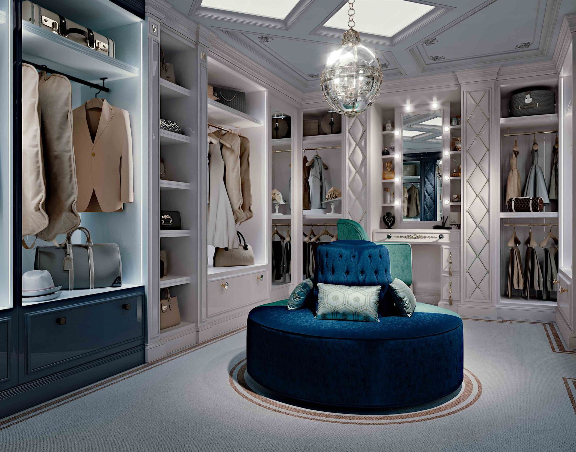 Corner walk-in wardrobe - Armadio - Santo Passaia Furniture - wall ...