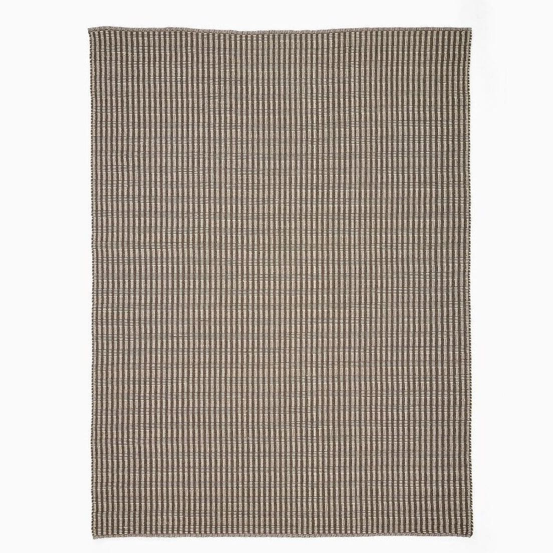Contemporary rug - Cooper - West Elm - striped / wool / cotton
