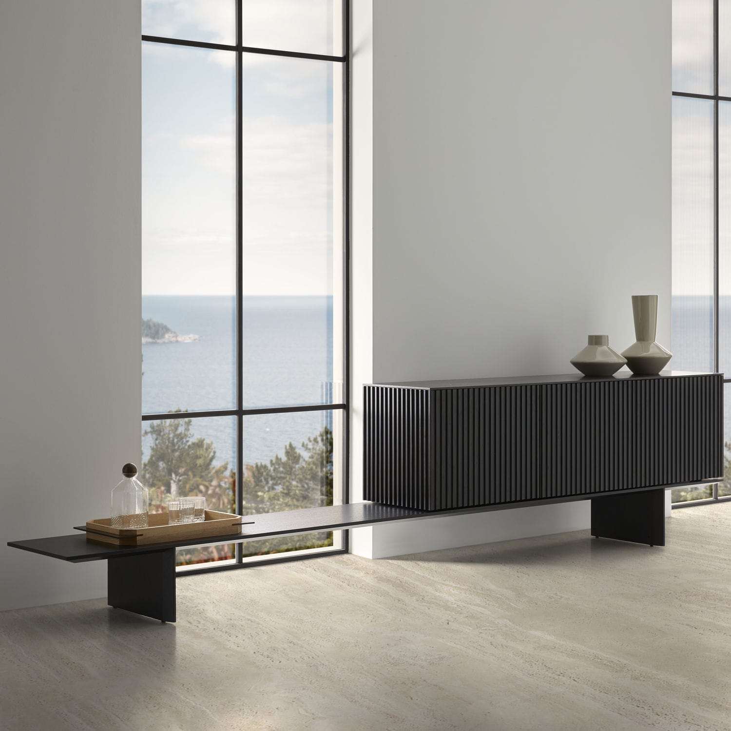 Contemporary sideboard - VELASCA - punt mobles - oak / walnut / solid wood