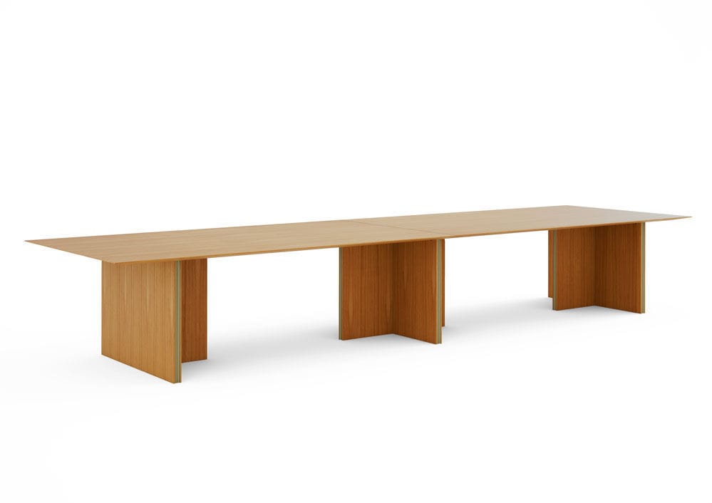 Contemporary conference table - STOCKHOLM - punt mobles - wooden / wooden base / rectangular
