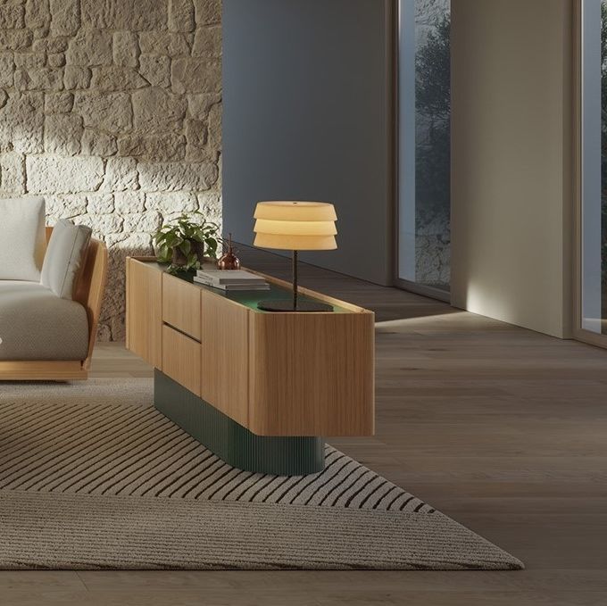 Contemporary sideboard - DUNE - punt mobles - oak / walnut / ebony