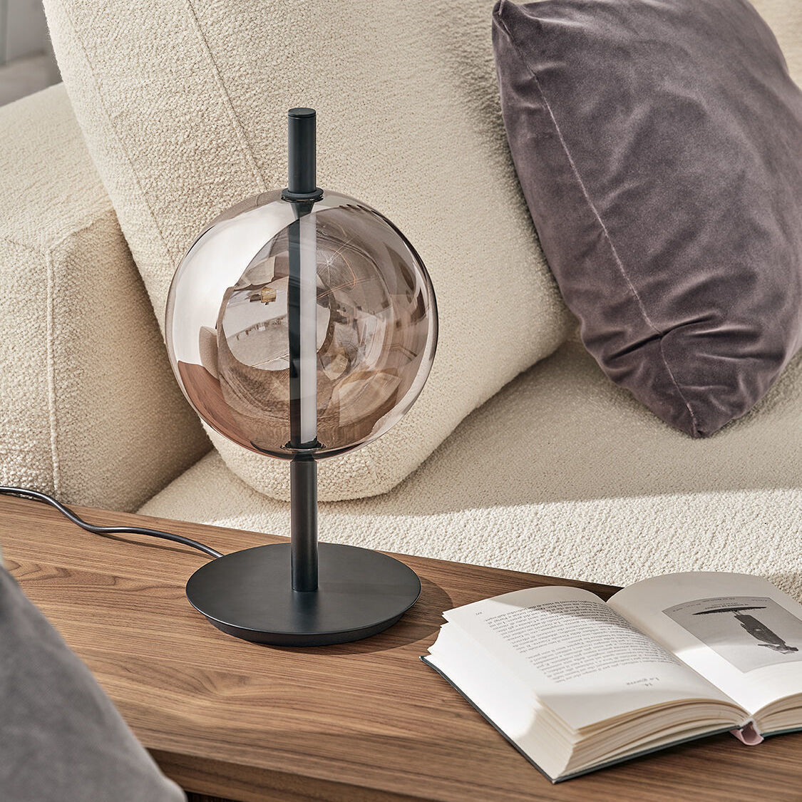 Table lamp - SFERATUS - BONTEMPI CASA - lacquered metal / borosilicate ...