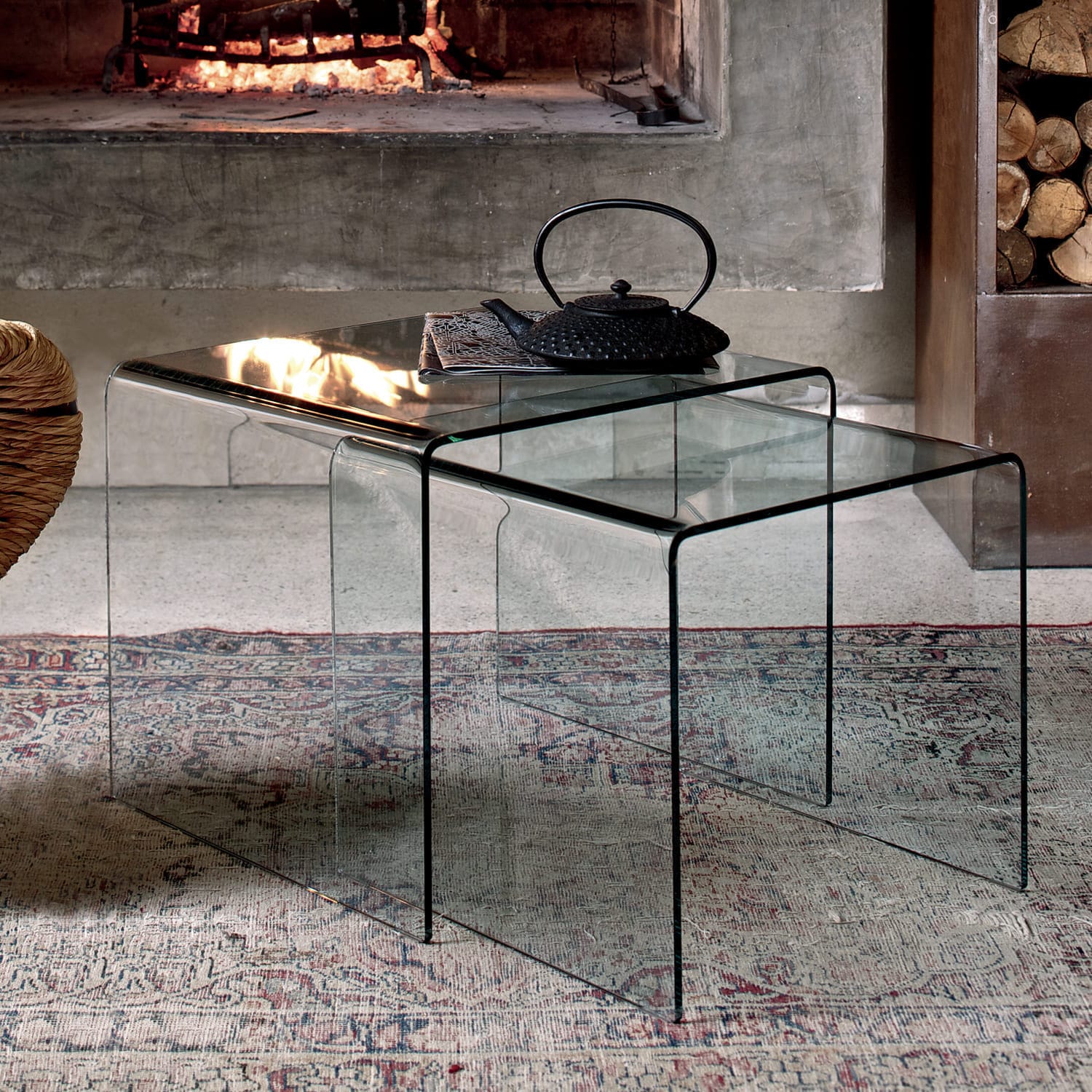 Contemporary coffee table - IGLOO - BONTEMPI CASA - crystal / curved ...