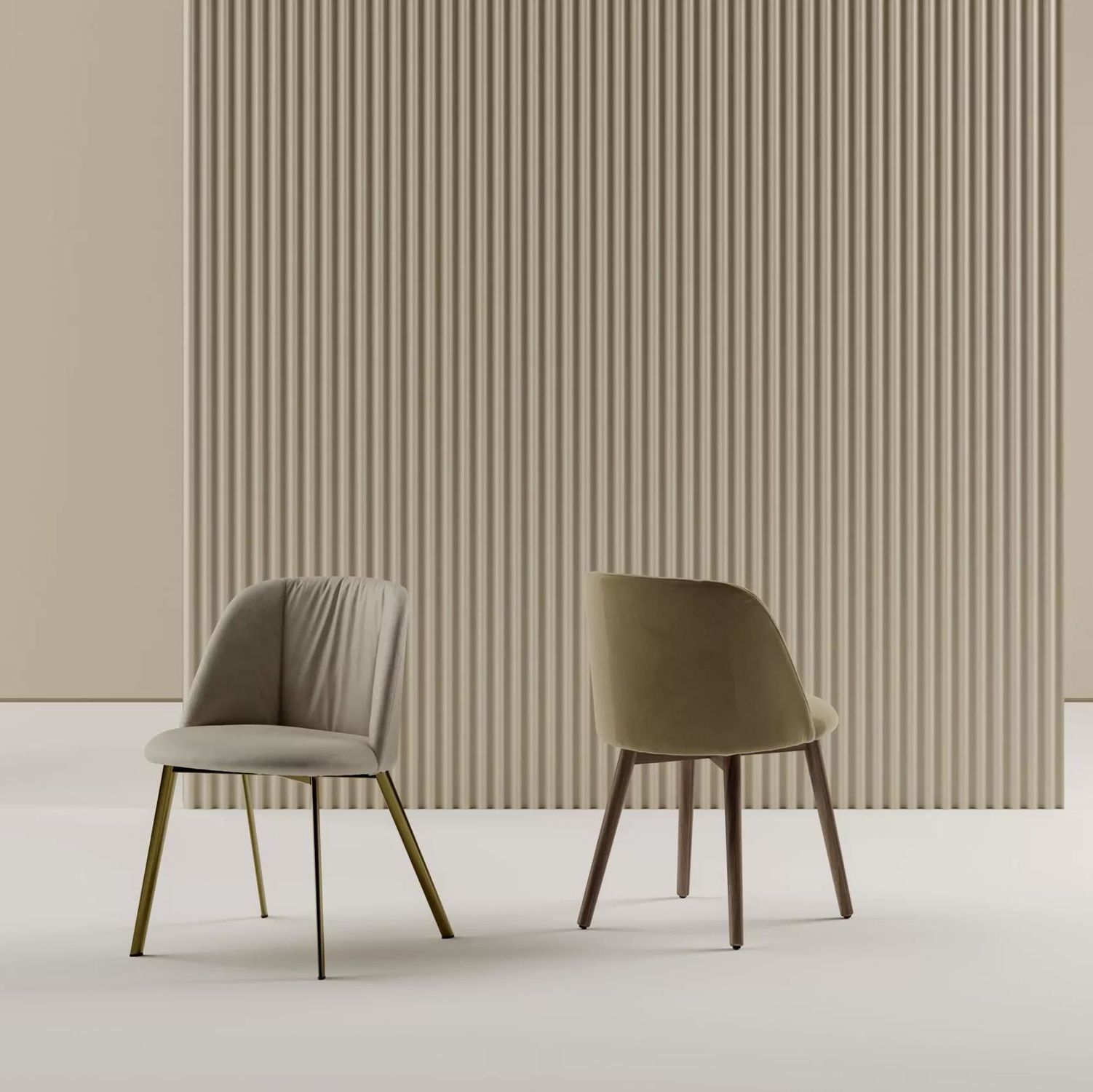 Contemporary chair - AGATHA - BONTEMPI CASA - indoor / leather / solid wood