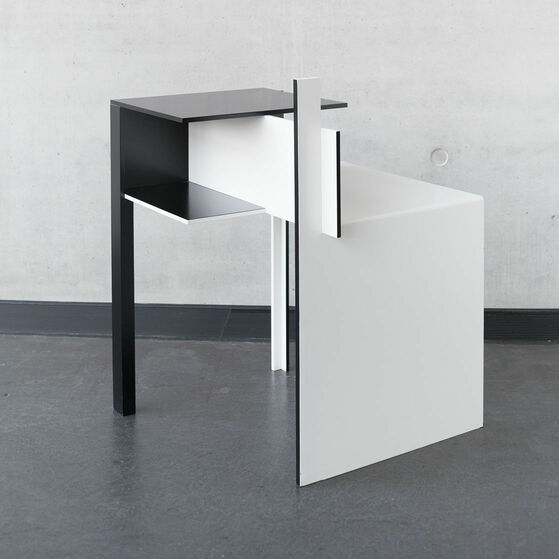 Contemporary side table - DE STIJL - CLASSICON - lacquered MDF / MDF ...