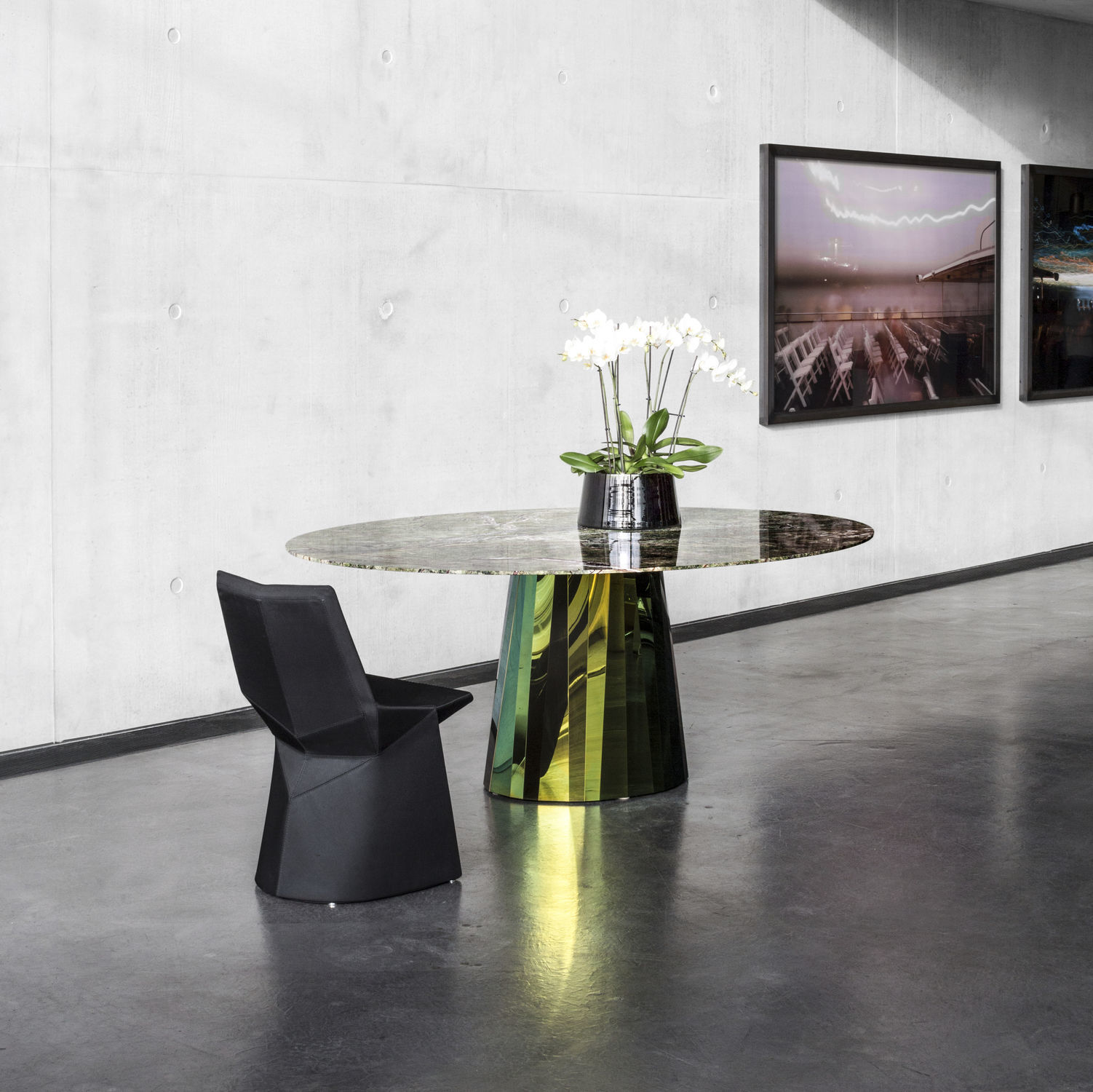 Contemporary chair - Mars - CLASSICON - indoor / fabric / leather