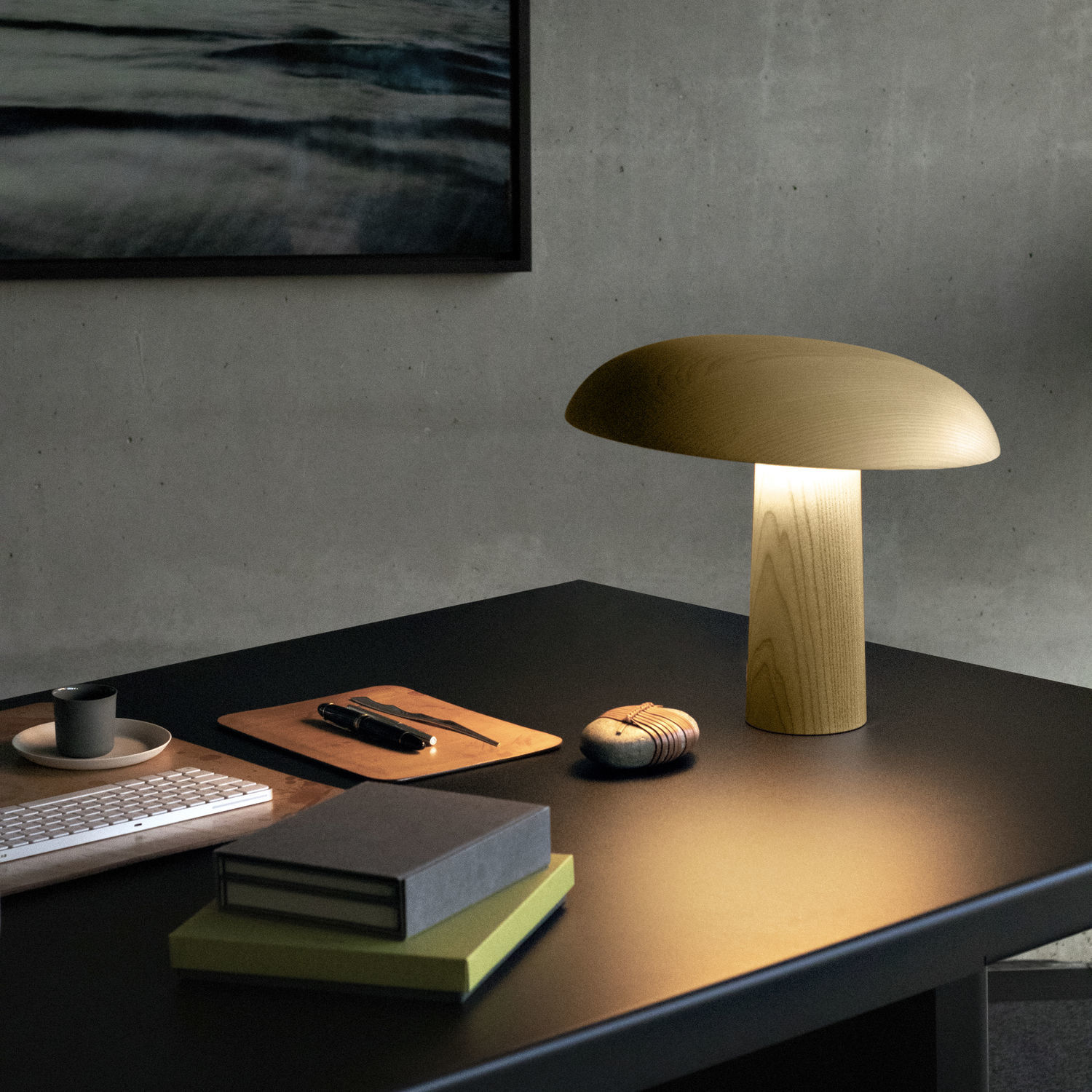 Table lamp - FORMA - CLASSICON - frosted glass / wood / contemporary
