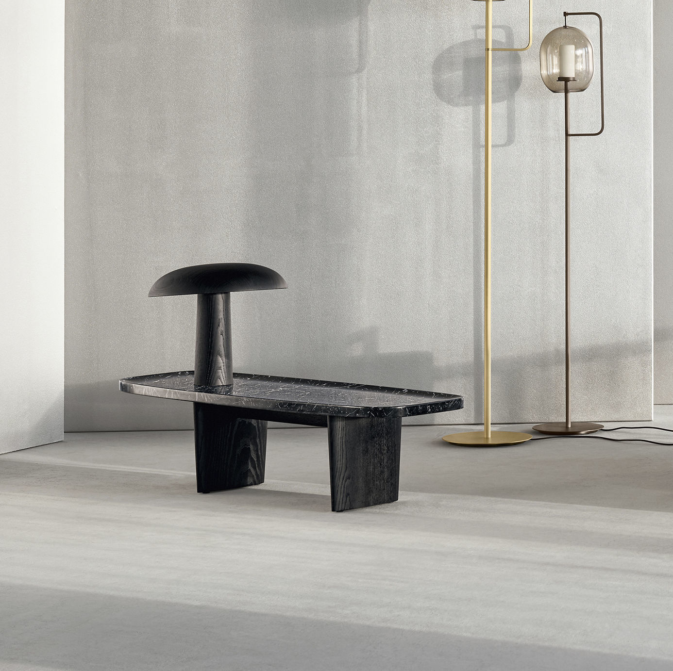 Contemporary side table - Matéria - CLASSICON - marble / ash base / home