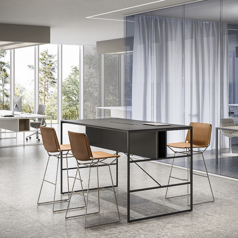 Contemporary bar chair - NEIL - MDF Italia - indoor / outdoor / fabric