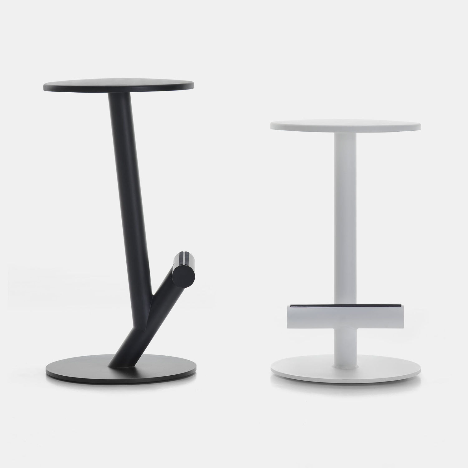 Contemporary bar stool - TWIG - MDF Italia - painted steel base ...