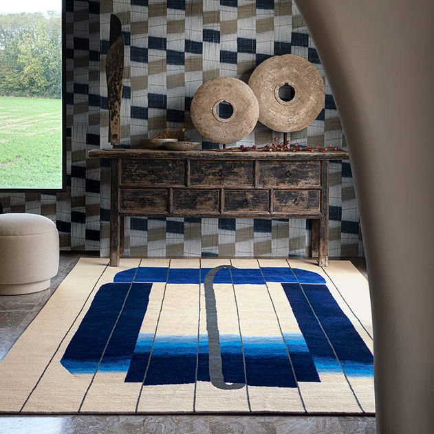 Contemporary rug - PAKKU - PIERRE FREY tissus - patterned / natural ...