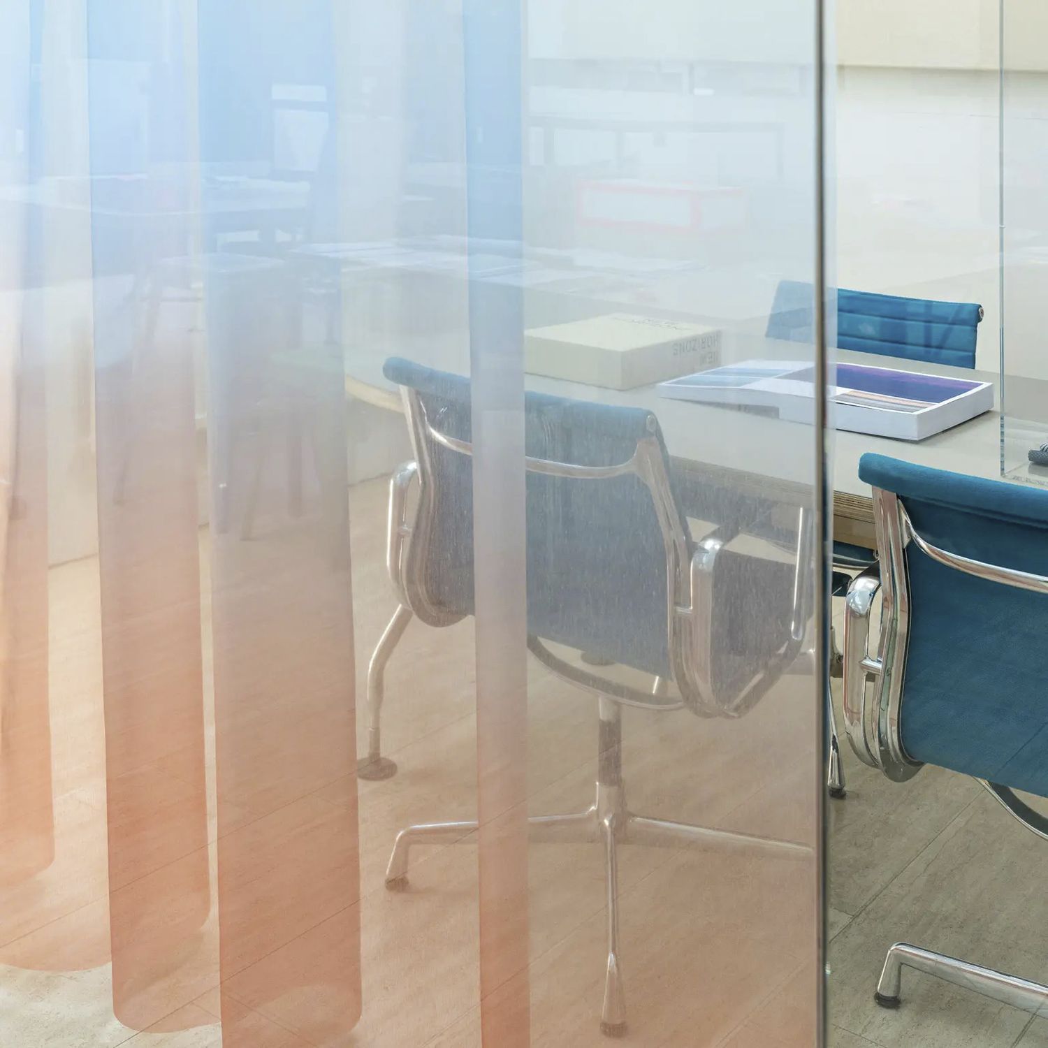 Plain sheer curtain fabric - AIRY - Vescom - FR polyester / transparent ...