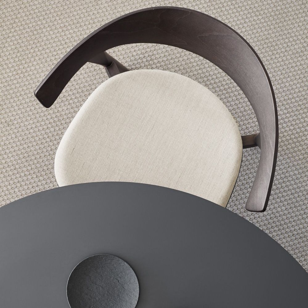 Contemporary chair - NIX - CAPDELL - indoor / fabric / solid wood