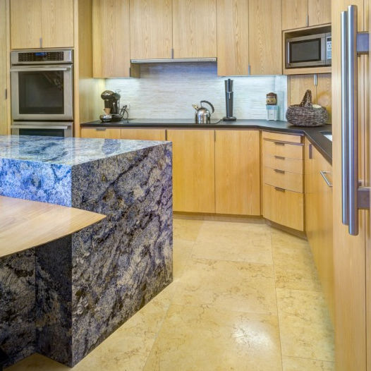Natural stone countertop - AZUL BAHIA - ARTISTIC TILE - kitchen