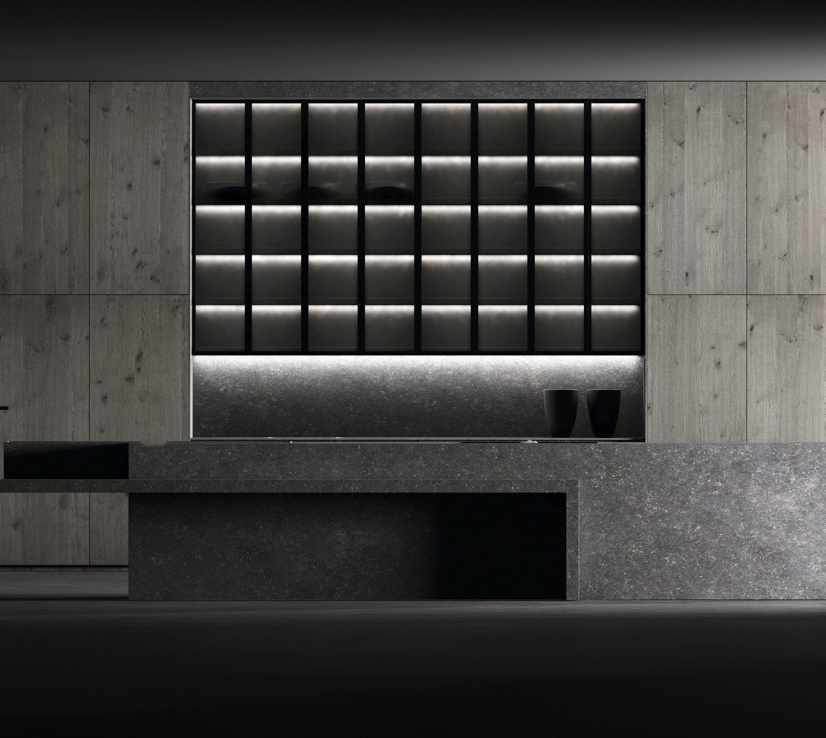 Contemporary kitchen - LUXURY ARGUS - MUEBLES DOCA - wood veneer ...