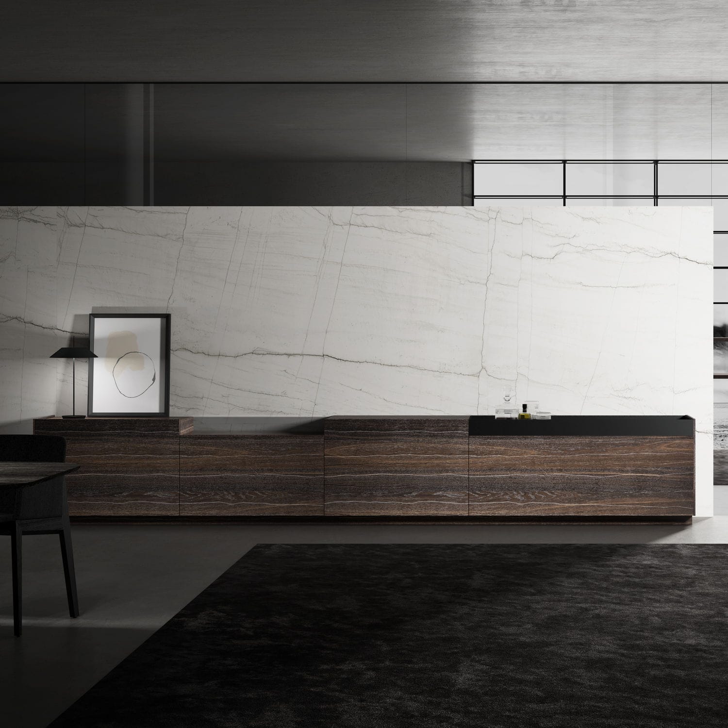 Contemporary TV cabinet - TIZNAR STAMP - BAIKAL NERO - MUEBLES DOCA ...