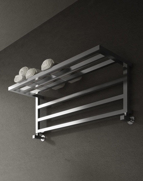 Hot water towel radiator - LEO - AD HOC - contemporary / metal / wall ...