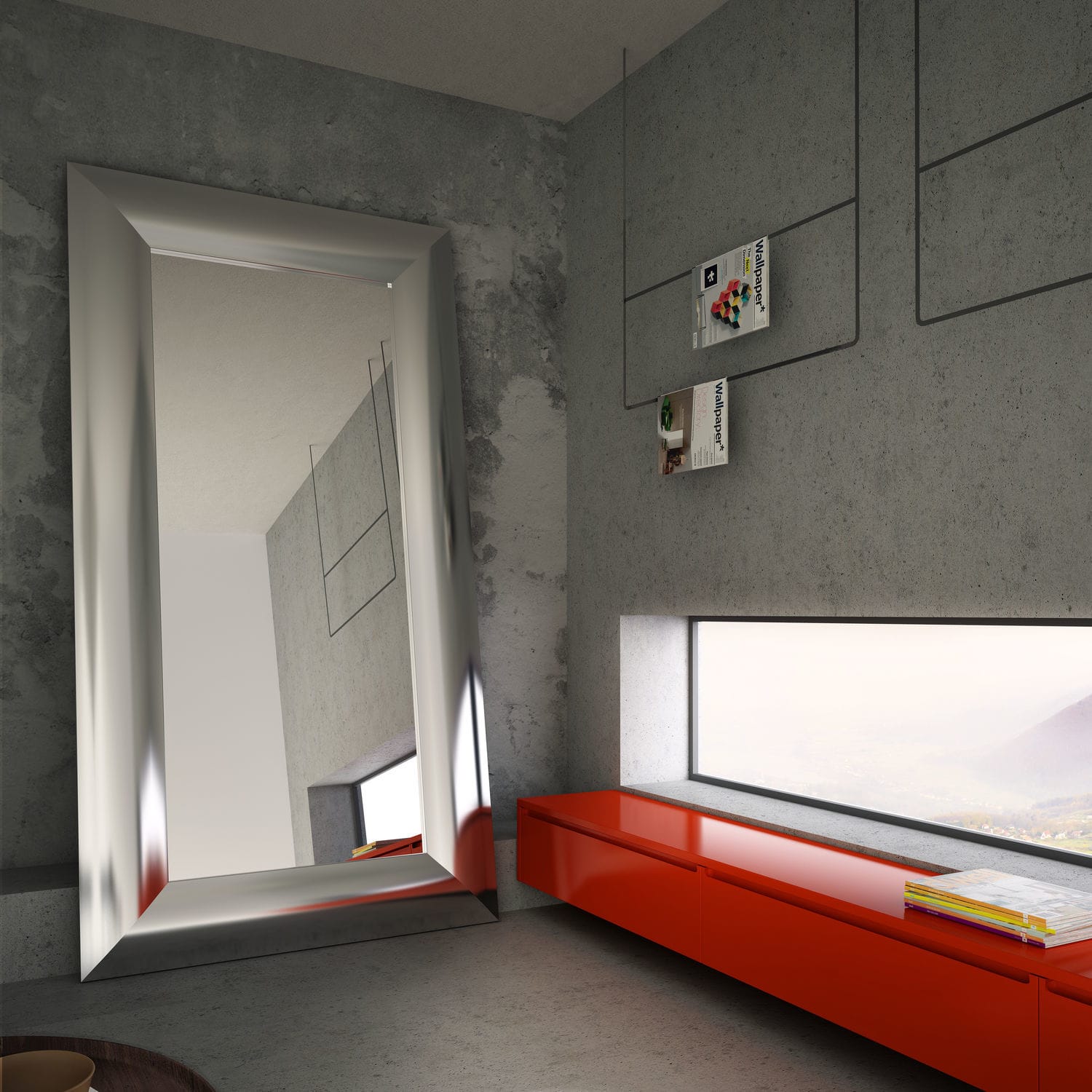 Hot water towel heater/radiator - MIRROR - AD HOC - 1501 w...2000 w ...