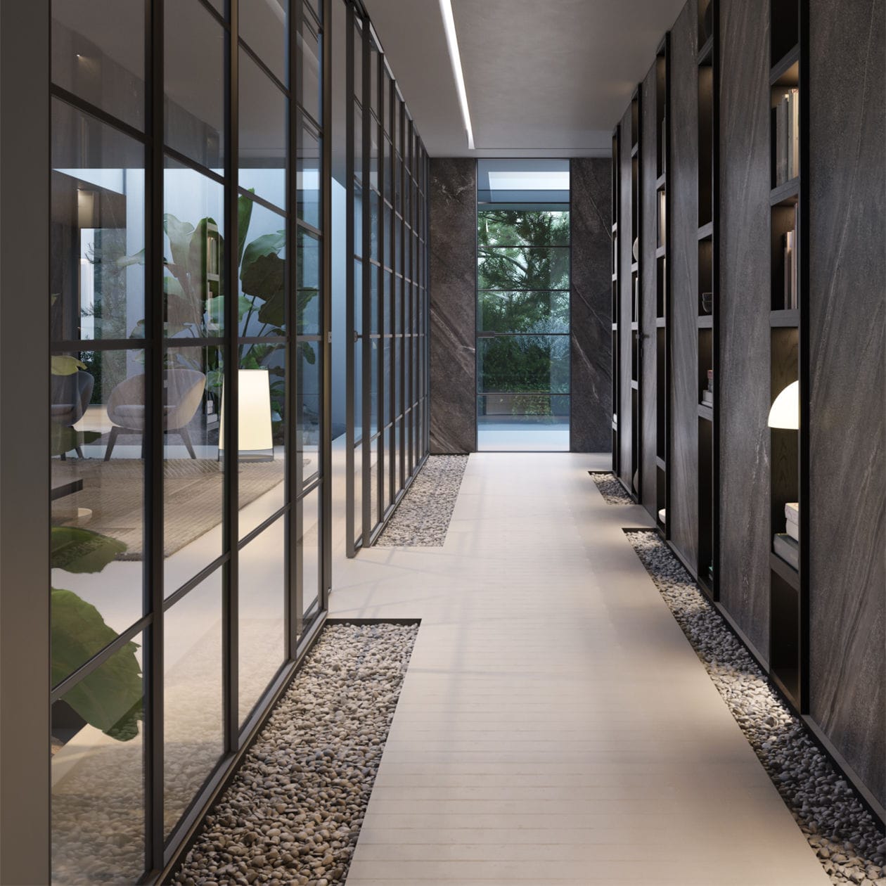 Interior door - GLIKE - ANTE LINE 1VL - GIDEA - glass / sliding ...