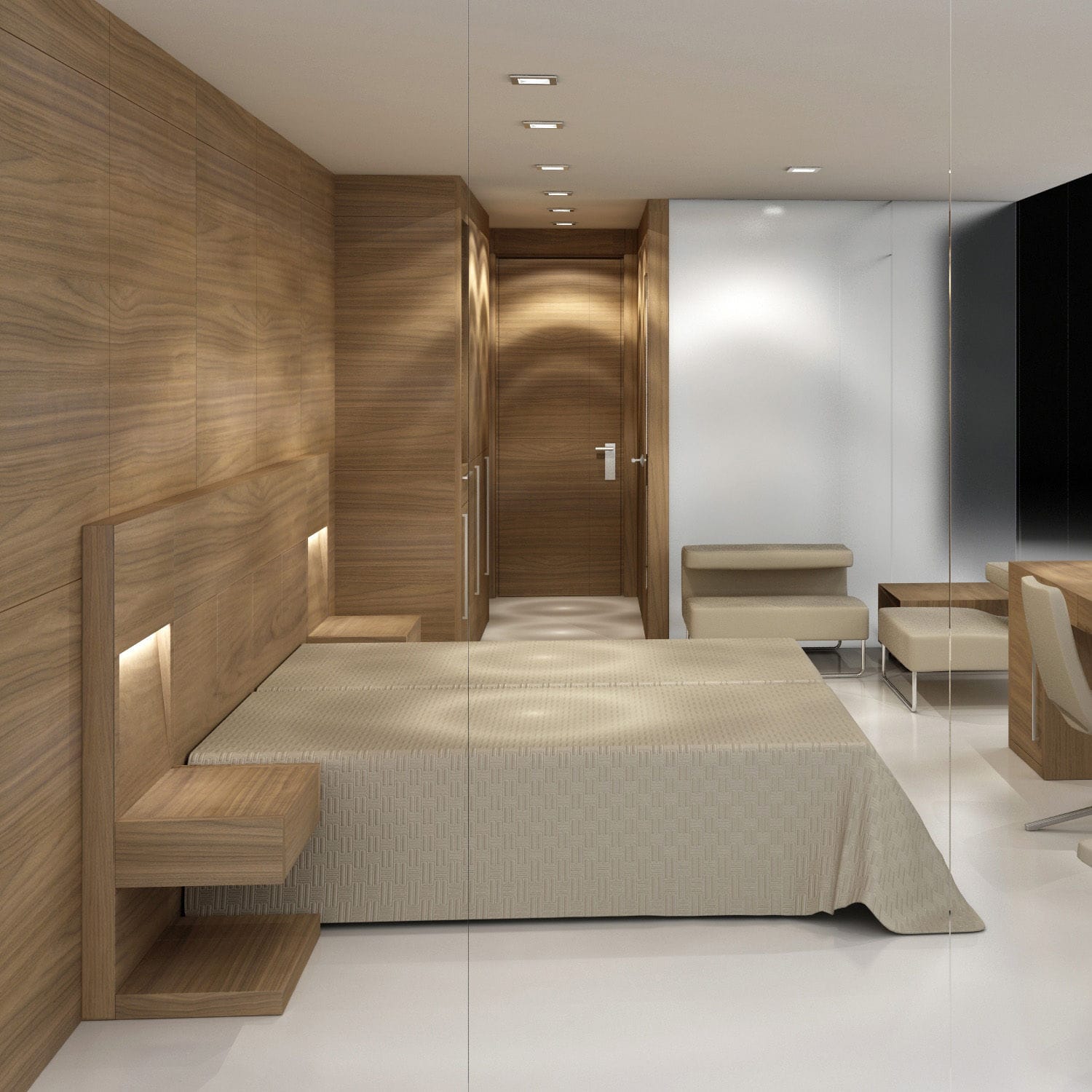 Contemporary hotel room furniture set - CH6 - CARRE furniture