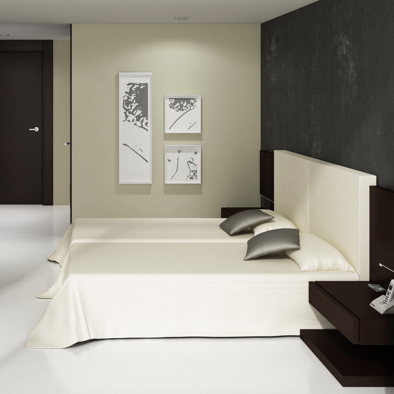 Contemporary hotel room furniture set - CH8 - CARRE furniture