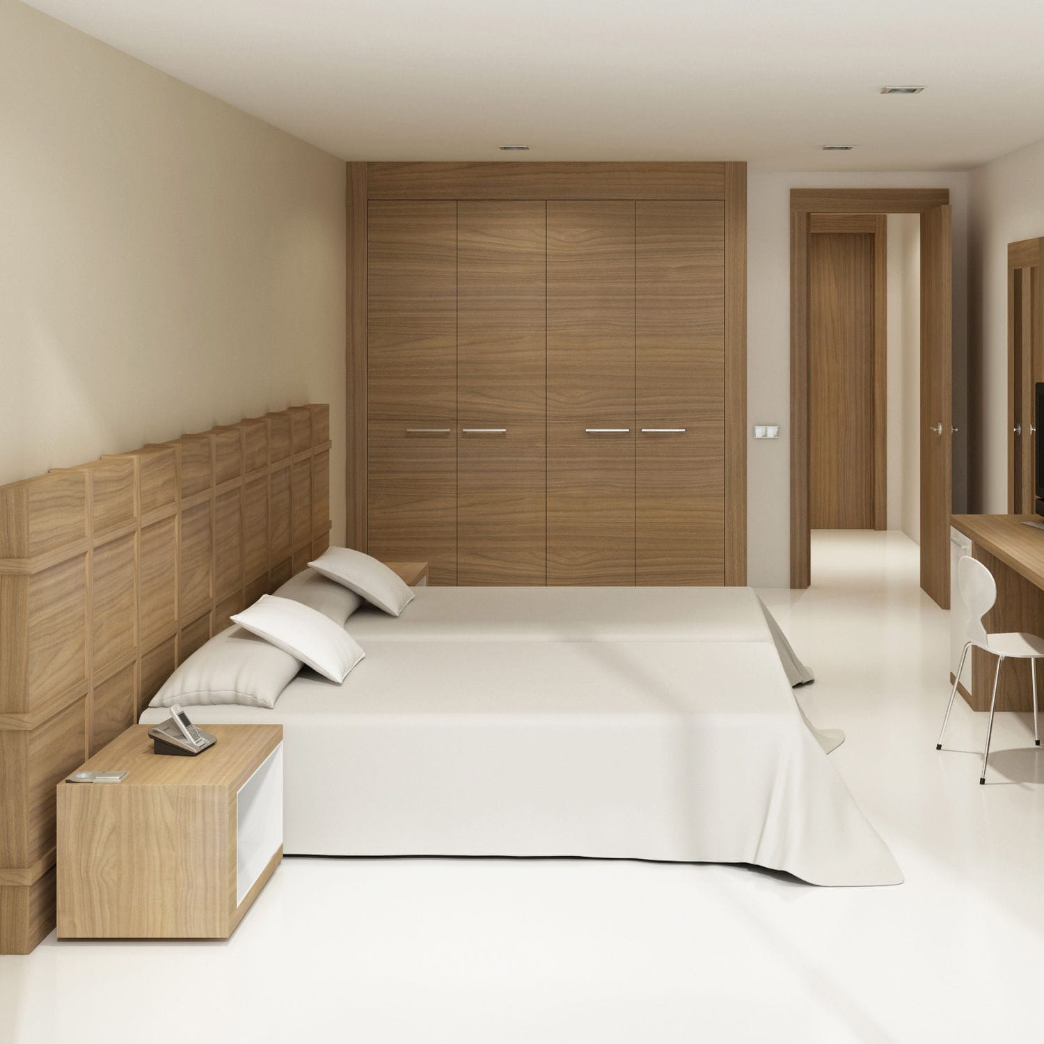 Contemporary hotel room furniture set - CH12 - CARRE furniture