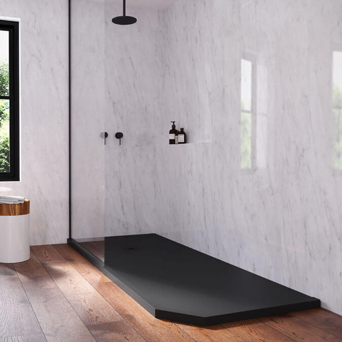 Rectangular shower base - ZENDA - PROFILTEK - above floor / extra-flat ...