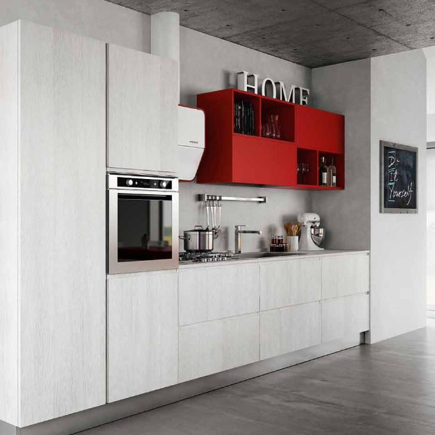 Contemporary kitchen - BRERA - BERLONI - melamine / handleless