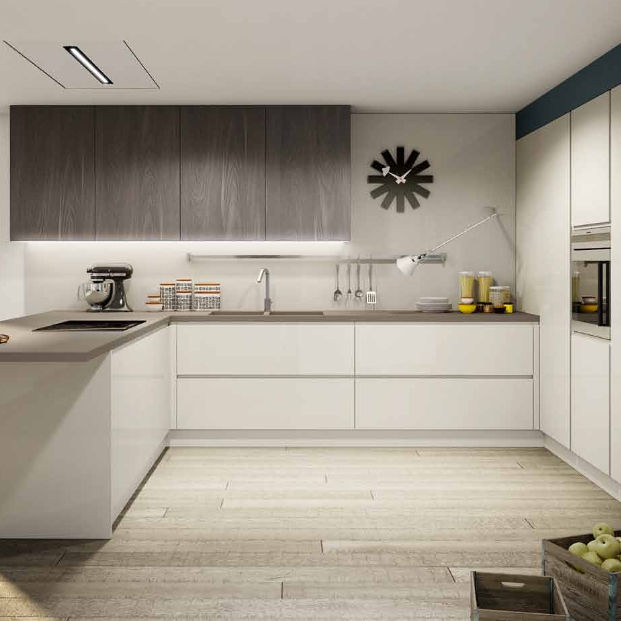 Contemporary kitchen - BRERA - BERLONI - melamine / U-shaped / lacquered