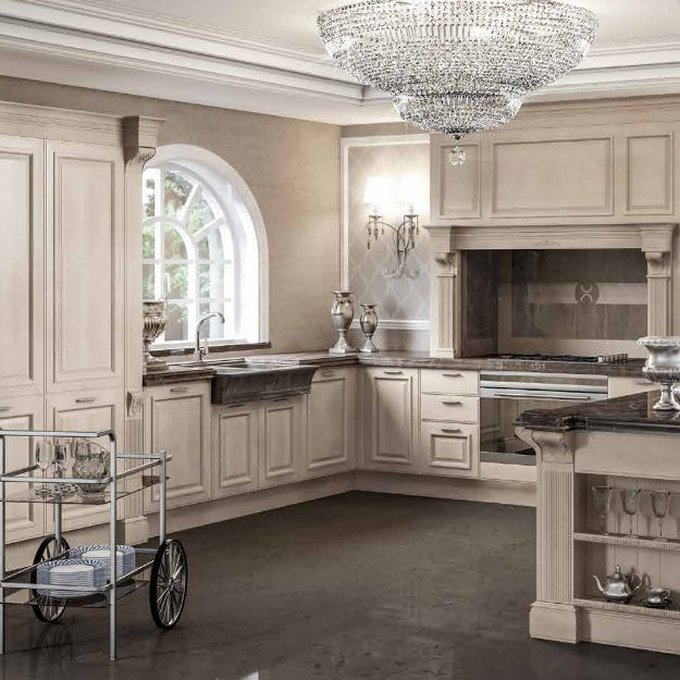 Traditional kitchen - GRANGALA - BERLONI - wooden / U-shaped / lacquered